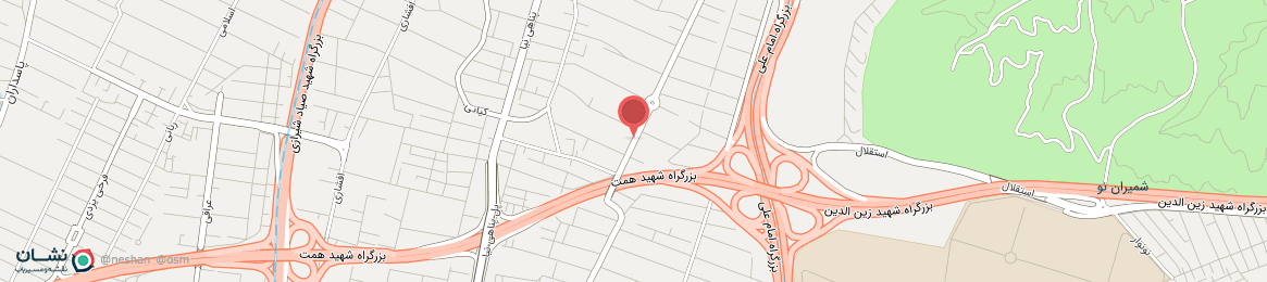 نقشه و آدرس خیابان استاد حسن بنا شمالی تهران | نقشه و مسیریاب نشان