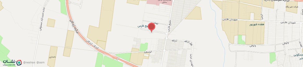 محله خلیج فارس تهران - نقشه نشان