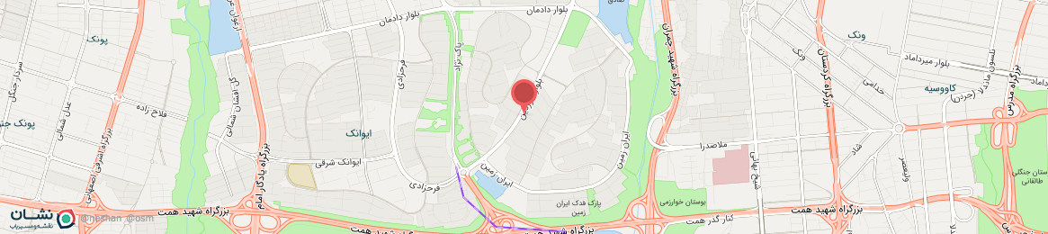 شهرک غرب تهران - نقشه نشان